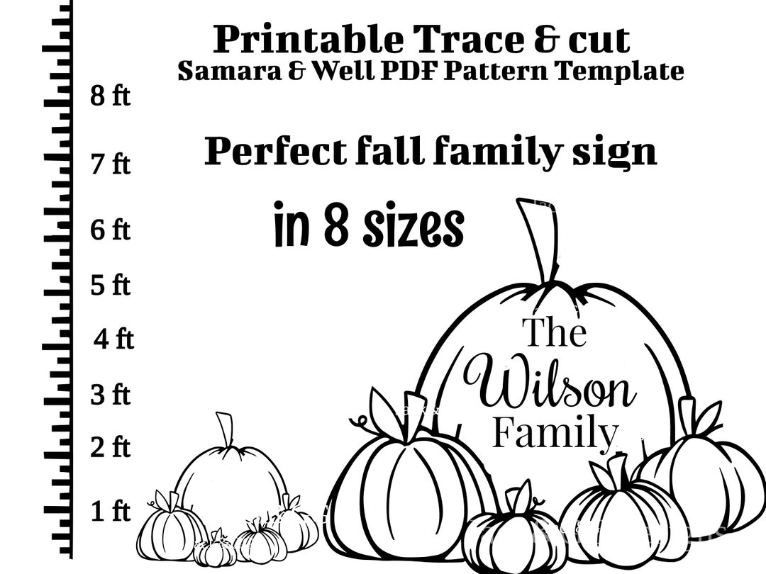 1ft - 8ft Halloween Pumpkin Patch PDF Template ,door Welcome Sign ...