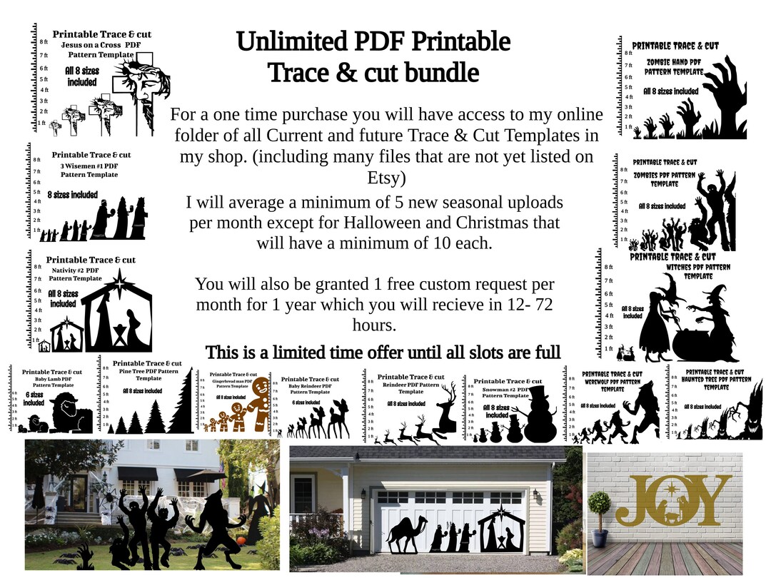 Unlimited Printable Trace and Cut PDF Template Bundle, Woodworking ...