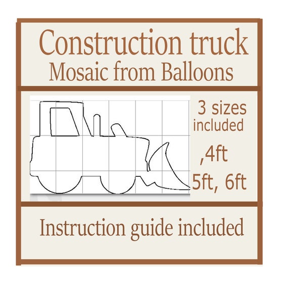 Construction Digital Stencil Pdf Pattern Dump Truck - Etsy