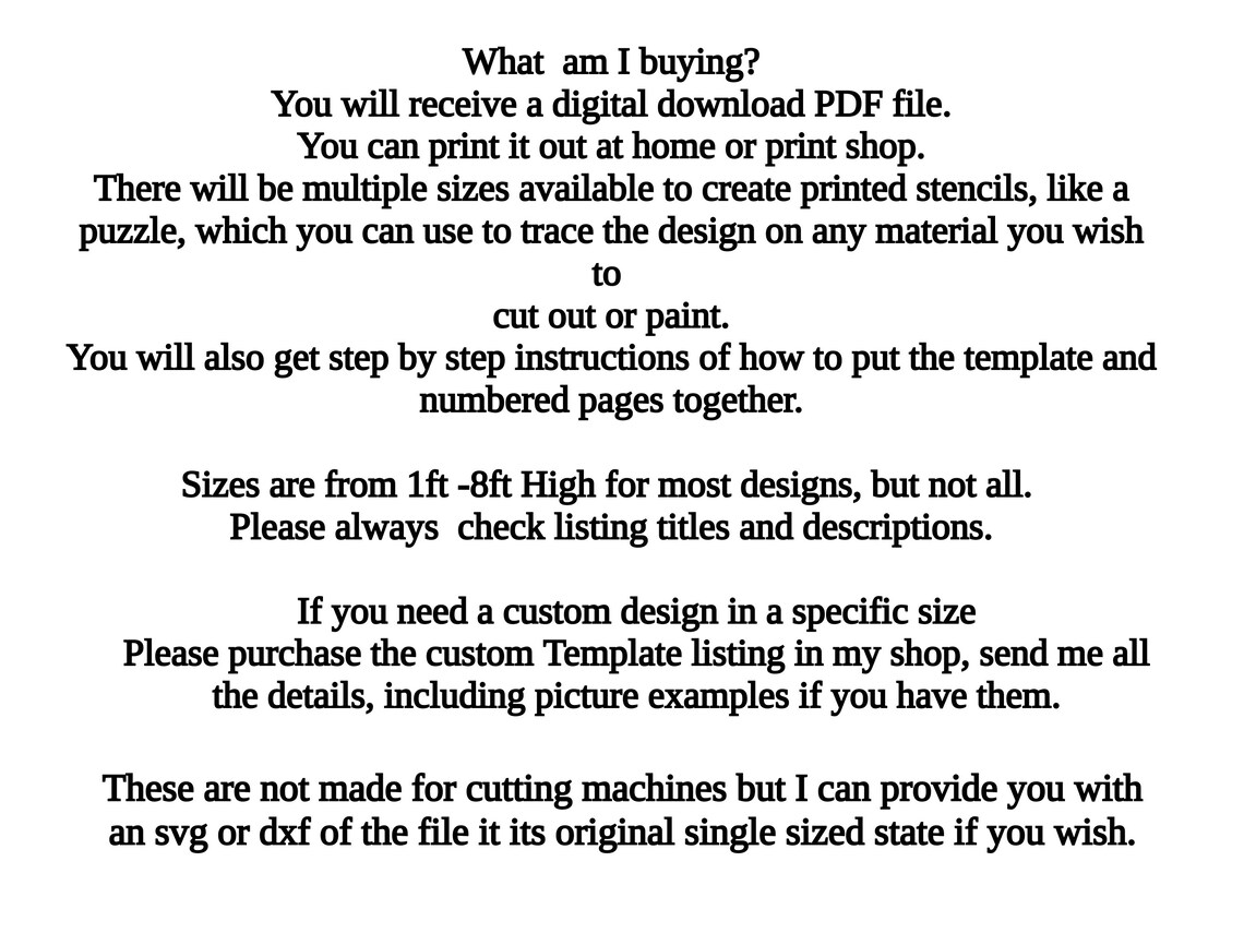 5ft 6ft 7ft 8ft Christmas Tree PDF Template printable Trace - Etsy