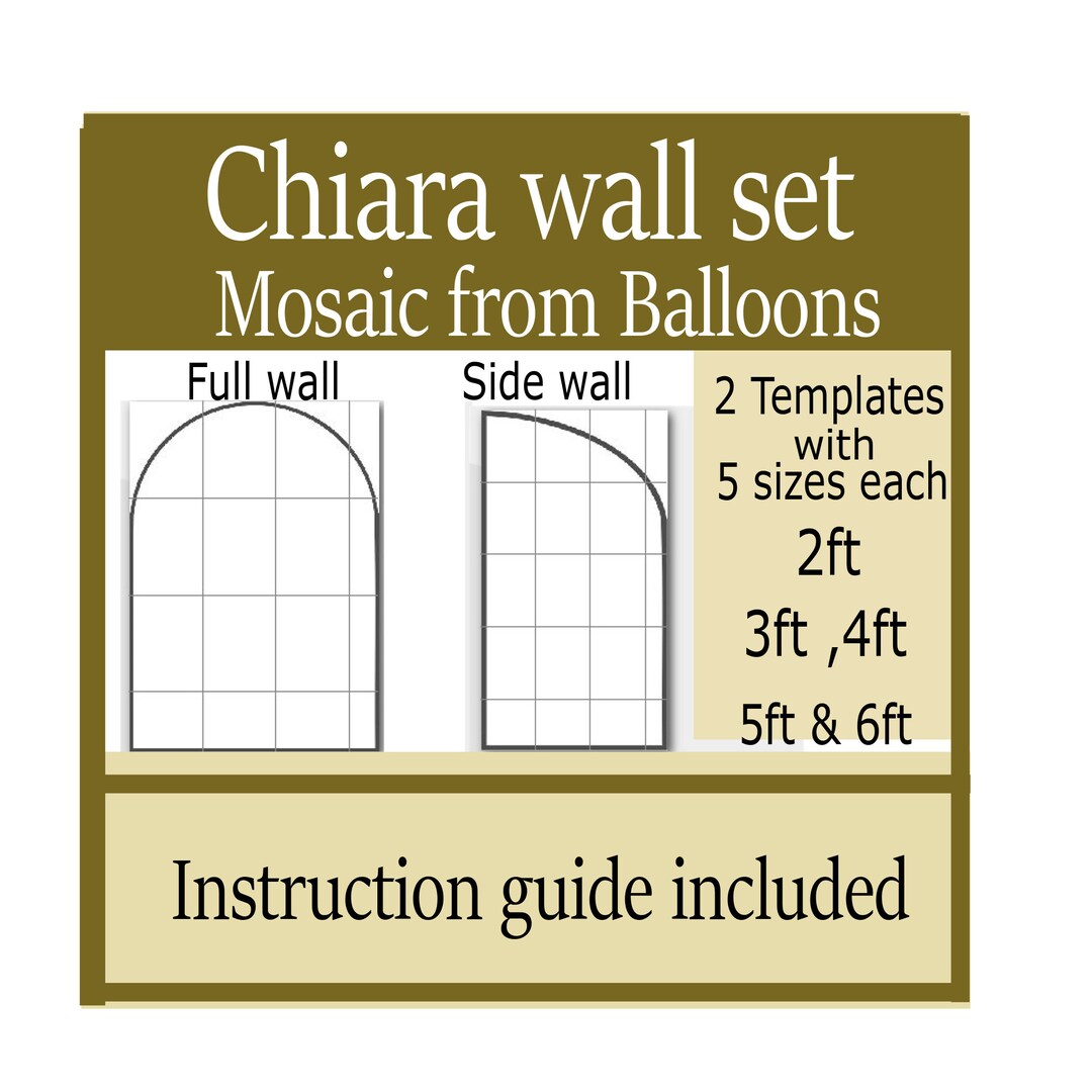 Chiara Wall Pattern Template , Digital Stencil Large Pattern Set of 2 ...
