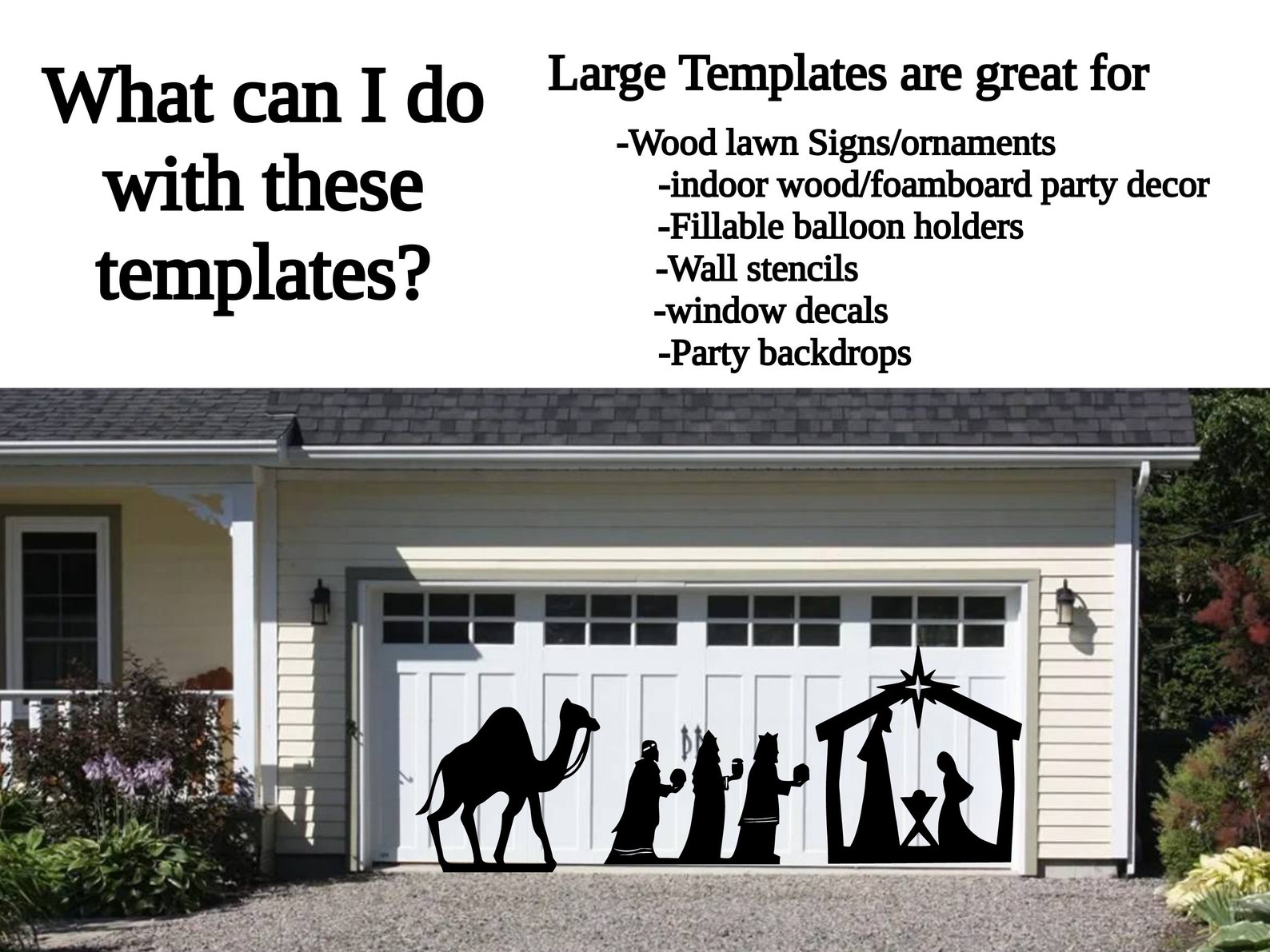 1ft 7ft JOY Nativity Scene PDF Template printable Trace and - Etsy