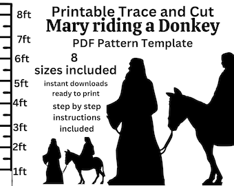 Mary Riding Donkey Svg - Etsy