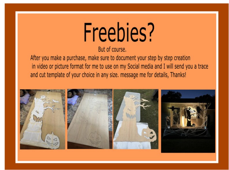 1ft - 8ft Spooky Tree PDF Template ,printable Trace and Cut Halloween ...