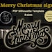 1ft- 8ft Merry Christmas Sign PDF Template , Large Printable Trace and ...