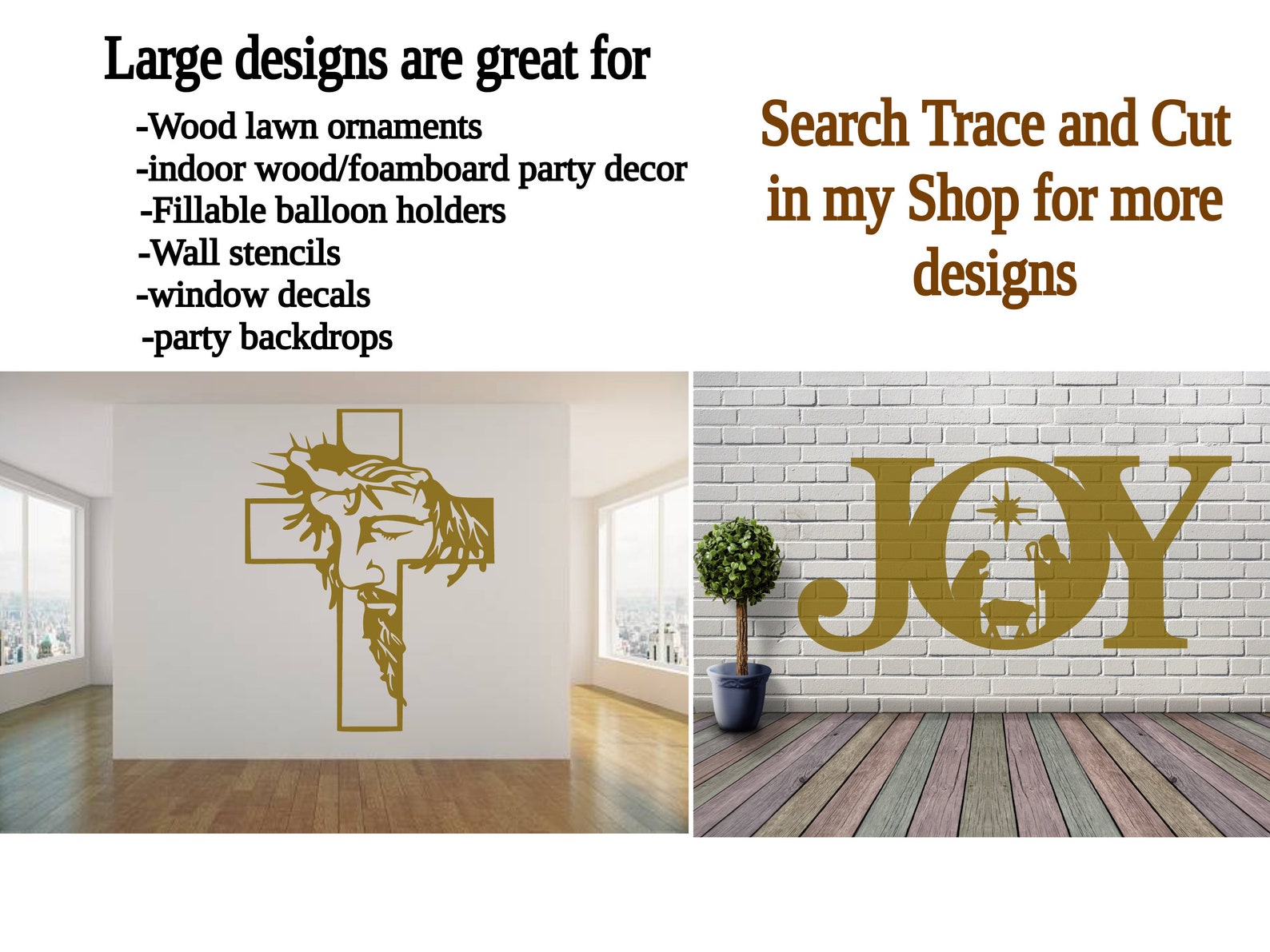 1ft 7ft JOY Nativity Scene PDF Template printable Trace and - Etsy