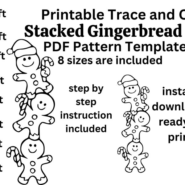 Gingerbread Man Face Template - Etsy