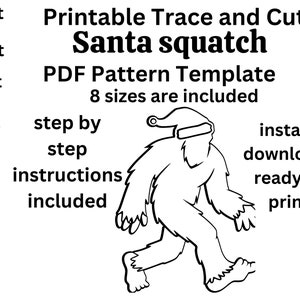 Life Size Sasquatch Pdf Template , Yard Art Christmas Silhouette ...