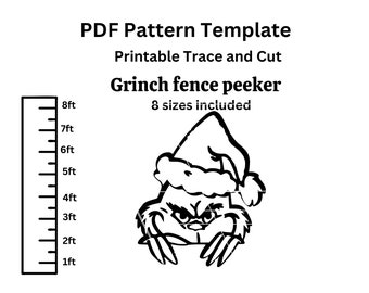Grinch Fence Peeker Svg - Etsy Canada