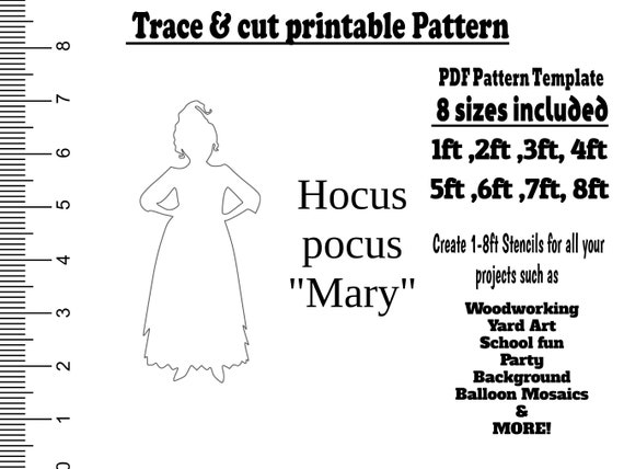 1ft 8ft All 3 Witch Sisters PDF Template Digital Pattern - Etsy