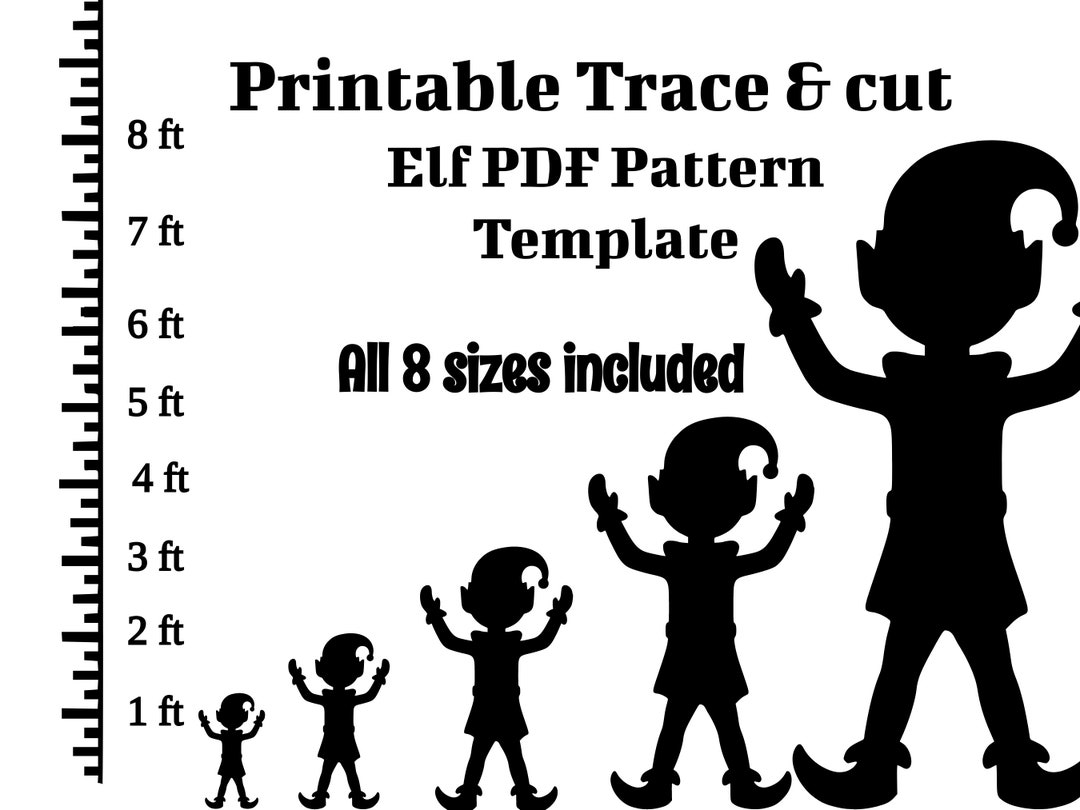 1ft - 8ft Buddy the Elf Christmas PDF Template , Digital Pattern ...