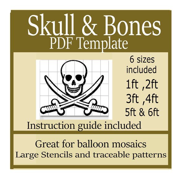 Skeleton Digital Stencil Print and Cut Pirate Pdf Pattern - Etsy