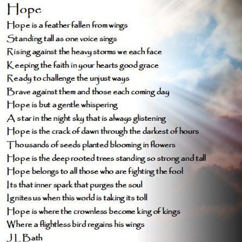 Hope Poem - Etsy