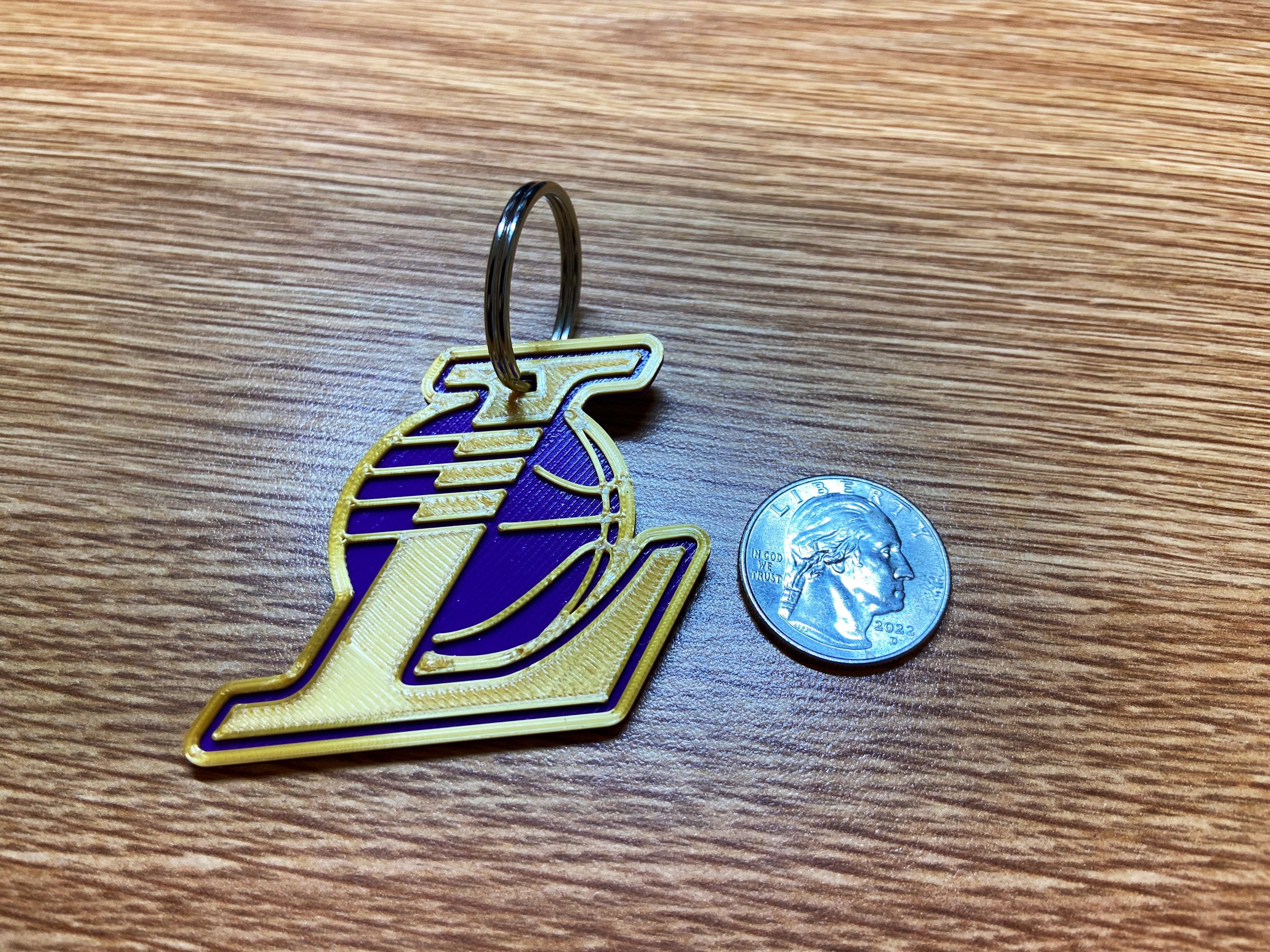 3D Printed Lakers Keychain - Etsy