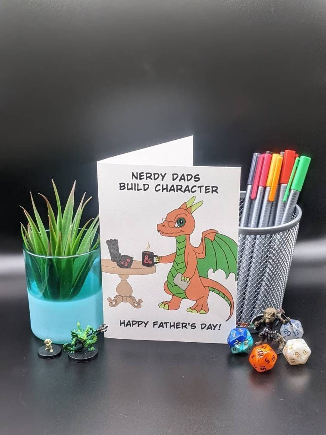 Nerdy Dad's Build Character. Happy Father's Day - Etsy
