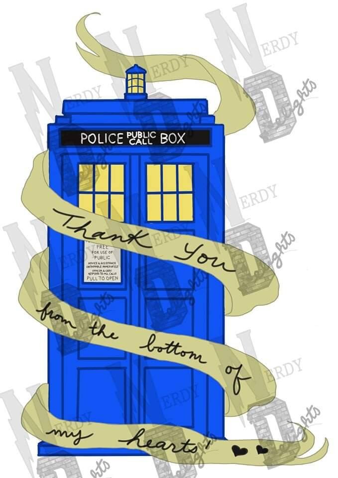 Doctor Who, Thank You From the Bottom of My Hearts, Thank You Card - Etsy