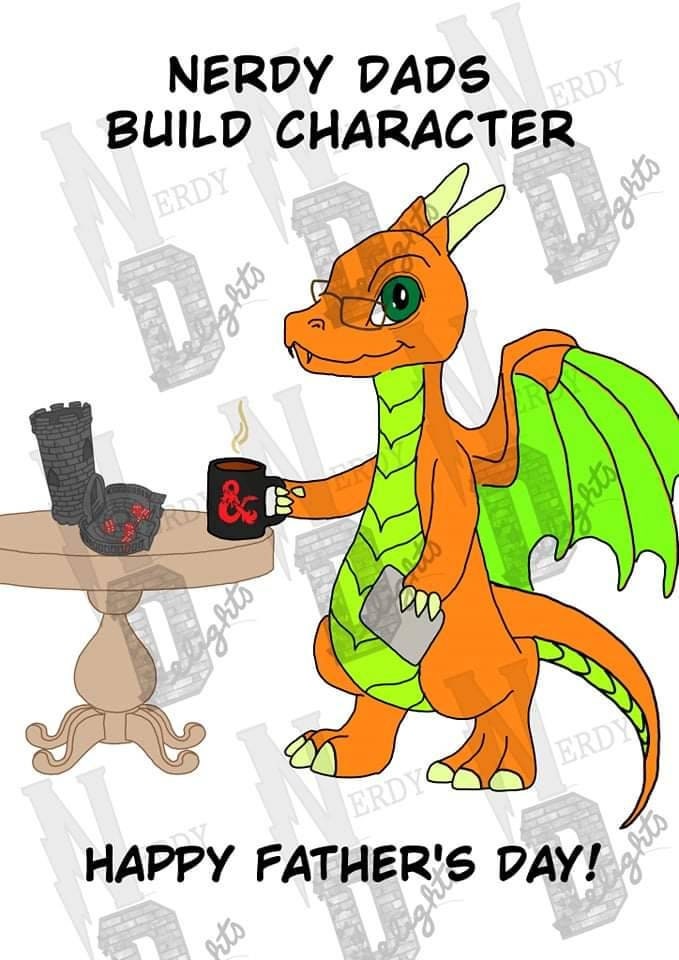 Nerdy Dad's Build Character. Happy Father's Day - Etsy