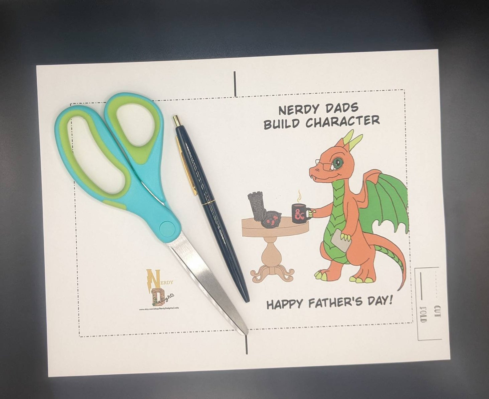 Nerdy Dad's Build Character. Happy Father's Day - Etsy