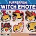 Cute Puffer Fish/blow Fish Twitch Emote Pack | Emoji for Streaming ...