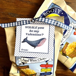 PRINTABLE Whale Valentine Card/ Kids Whale Valentine/ Classroom ...