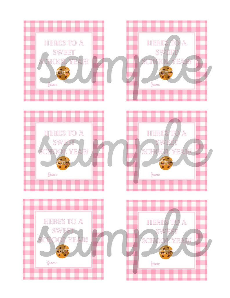 Back to School Gift Tag, Teacher Cookie Treat Tag (digital Download) - Etsy