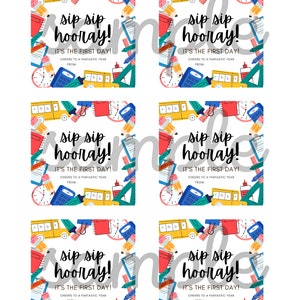 Teacher Appreciation Gift/back to School Gift Tag/sip Sip Hooray Tag ...
