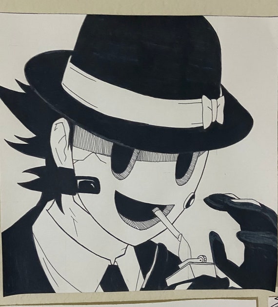 Sniper Mask Ink Drawing | Etsy