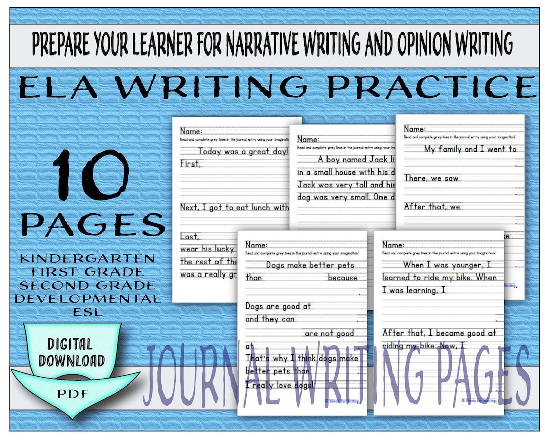 Printable Story Writing Workbook: 1st-4th Grade - 10 Pages of "complete ...