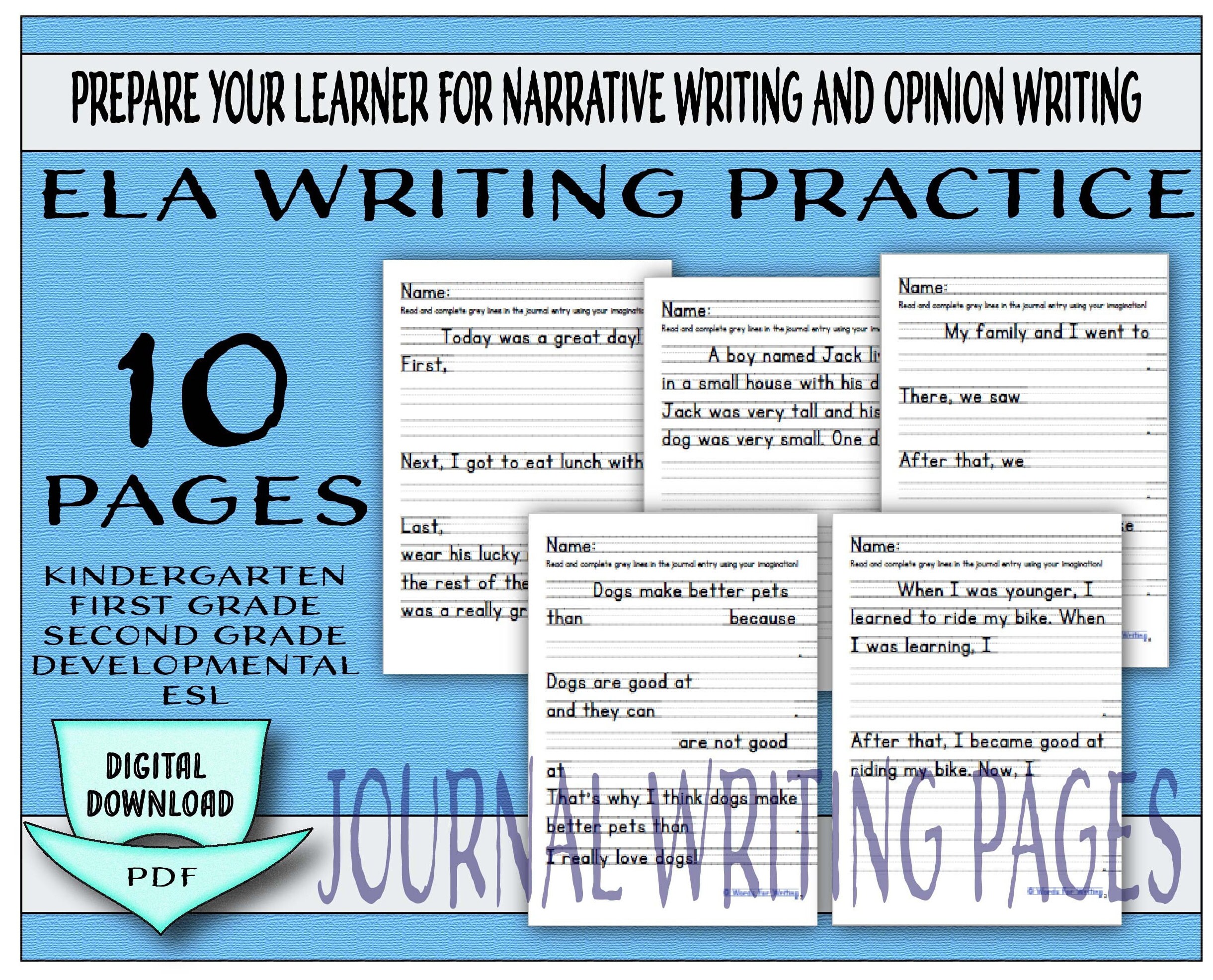 Printable Story Writing Workbook: 1st-4th Grade - 10 Pages of "complete ...