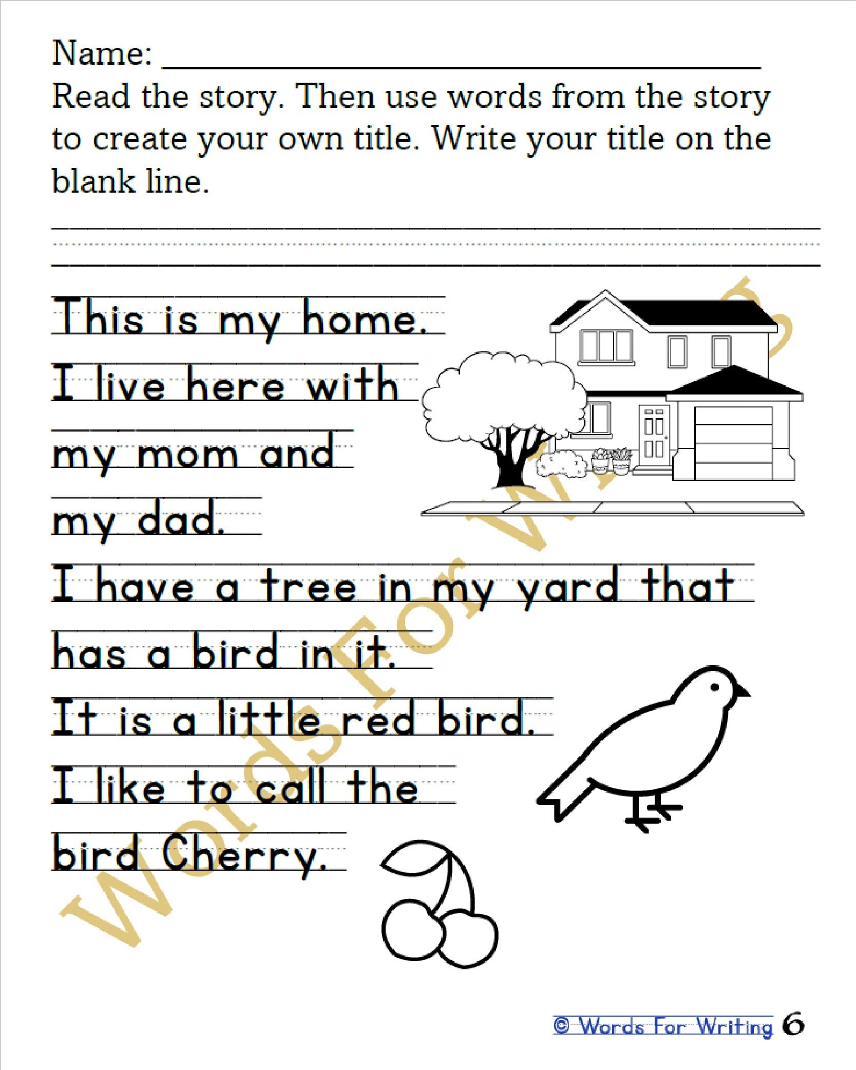 1st Grade Reading Stories PDF: 10-page Printable Workbook - Title ...