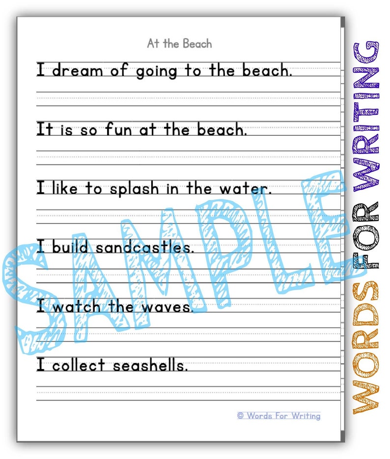 20 Pages of ELA Themed Writing Sentences - Etsy