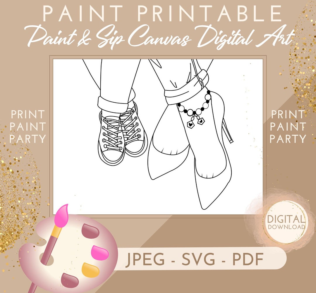 SVG, DIY Paint Party Outline, Mother and Son, Mother's Day, Mother Son ...