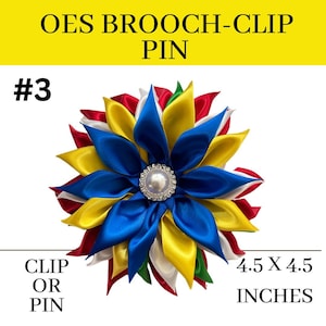OES Flower Brooch, OES Flower Clip With Pin and Clamp Backing - Etsy