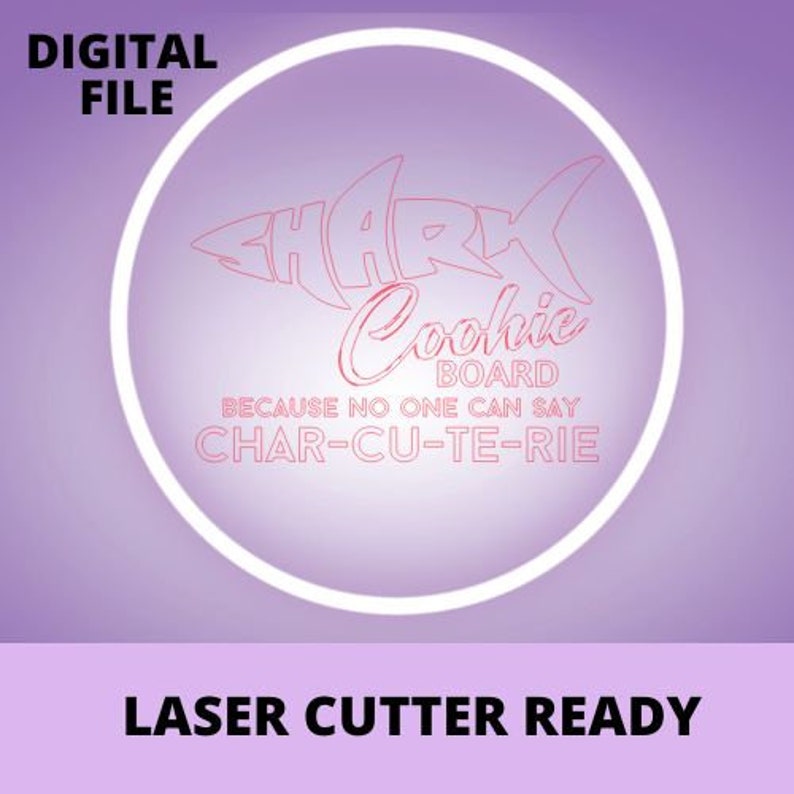 Charcuterie Shark Coochie Board Laser Cutter Digital File - Etsy