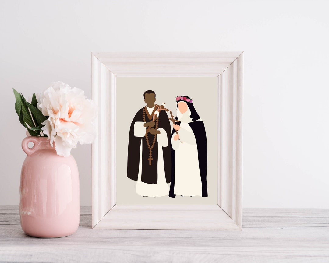 St. Martin De Porres and St. Rose of Lima Print | Saint Prints ...