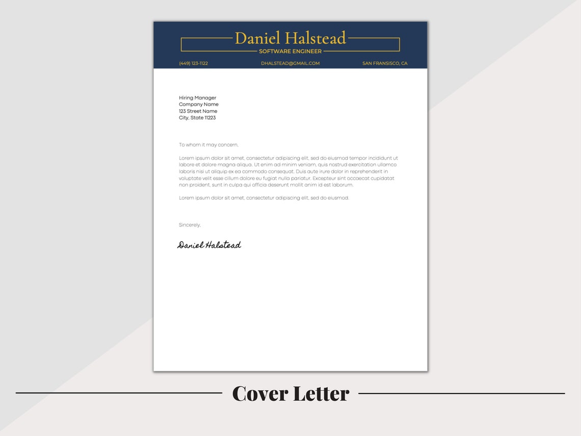 Modern Resume CV Template, ATS Friendly, Includes Cover Letter ...