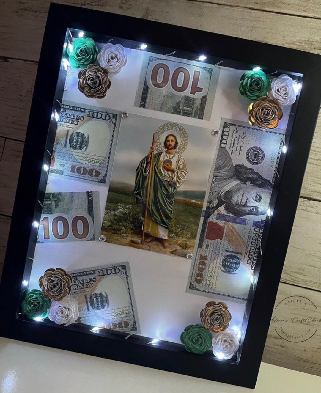 San Judas Tadeo Shadow Box, Shadow Box with Lights, Cuadro de San Judas ...