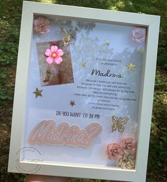 Godparent Proposal Shadow Box Godparent Proposal Godmother - Etsy