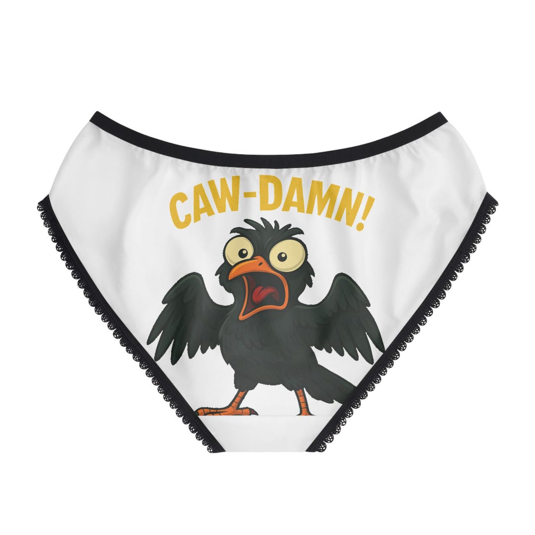 Caw-damn! Crazy Eye Crow Women's Briefs | Funny Bird Illustration - Etsy