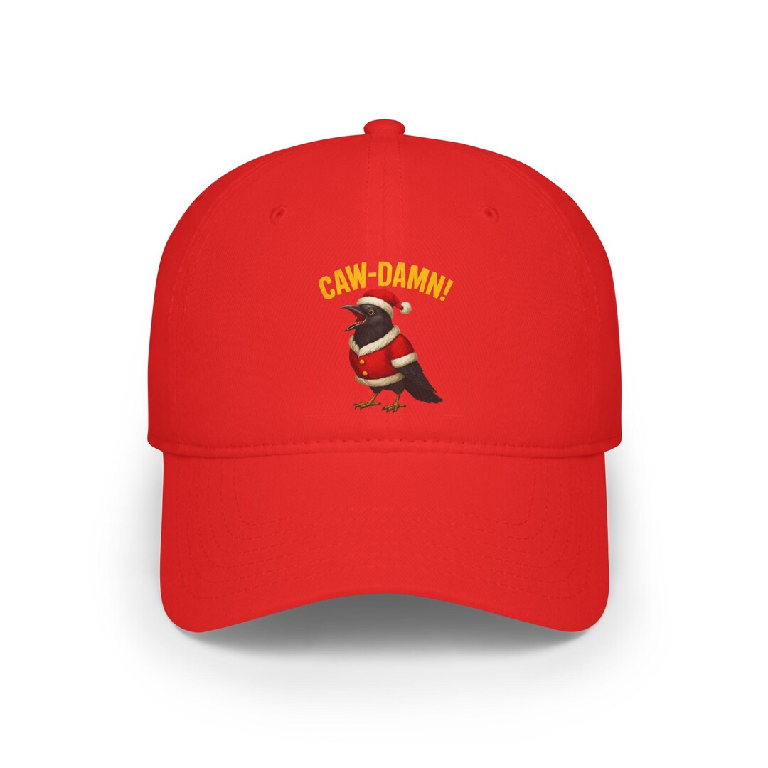 Caw-damn Crow Graphic Low Profile Cap | Funny Bird Illustration - Etsy