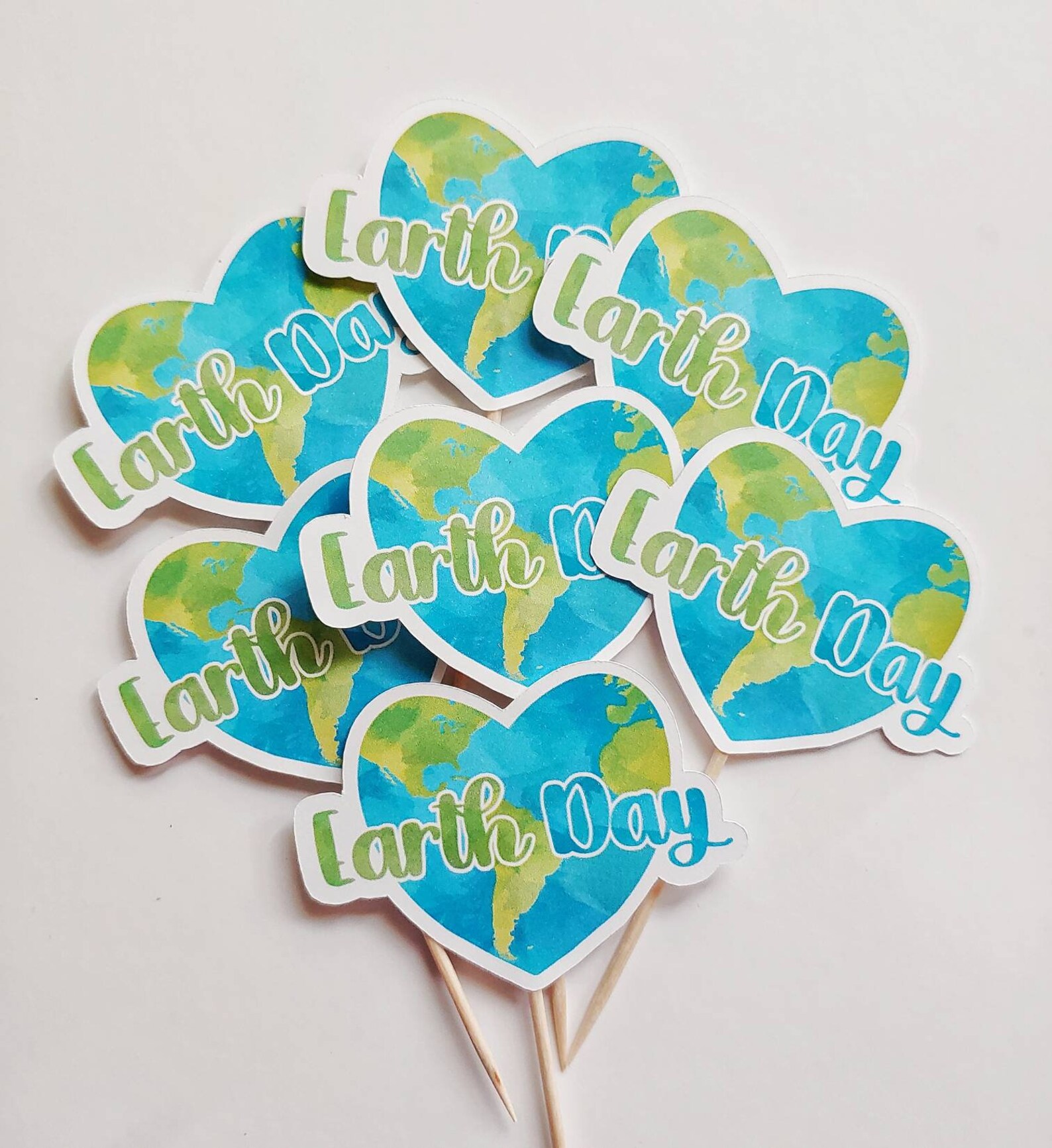 Earth Day Cupcake Toppers Earth Day Party Party Favors for - Etsy