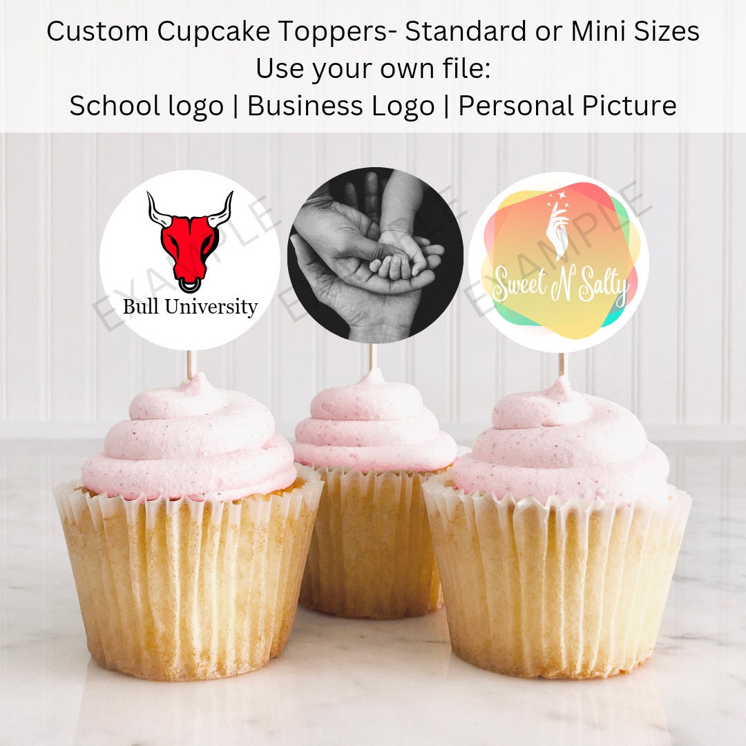Custom Cupcake Toppers Personalized Cake Toppers Custom - Etsy