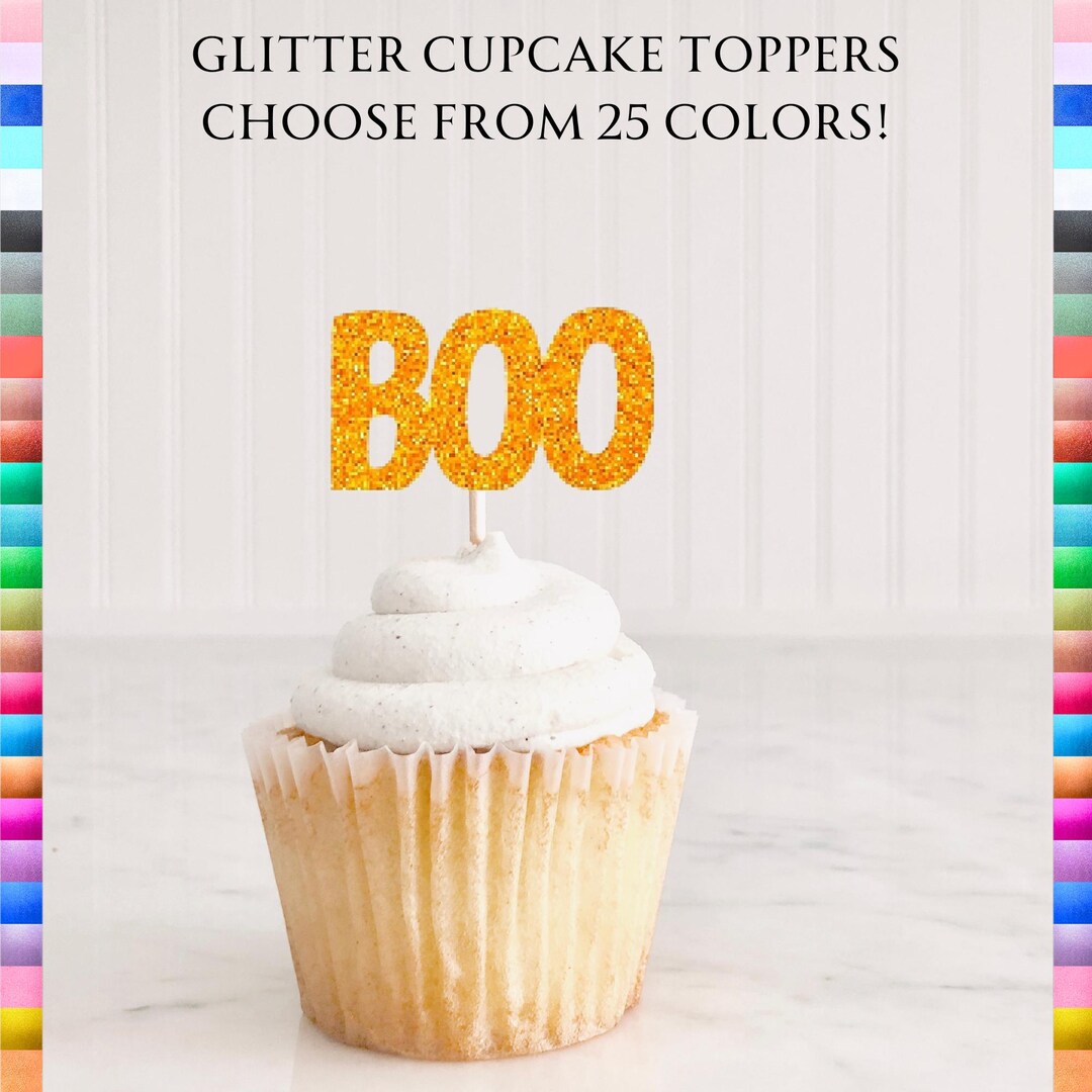 Boo Cupcake Toppers, Halloween Cupcake Toppers, Little Boo Party Decor ...