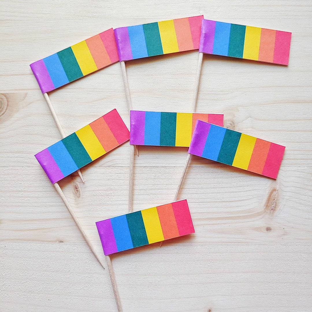 Pride Month Cupcake Toppers, LGBT Pride, Rainbow Cupcake Toppers, Pride ...