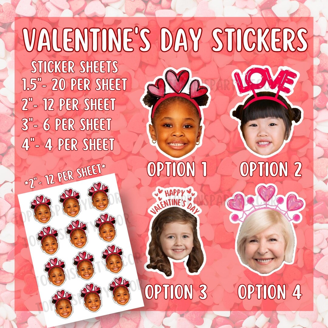Personalized Valentine's Day Stickers, Custom Valentine's Day Stickers ...