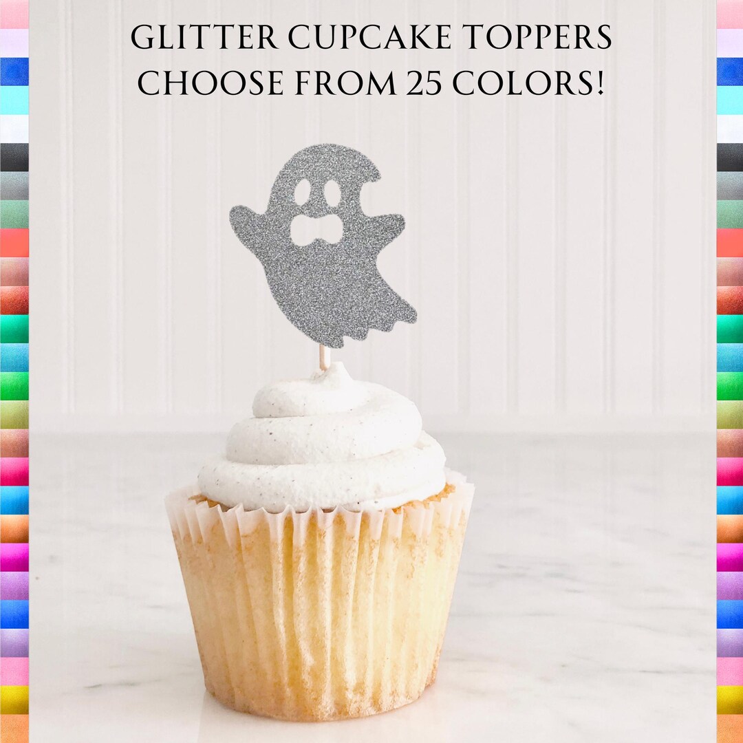 Ghost Cupcake Toppers, Halloween Party Decor, Little Boo Party Decor ...