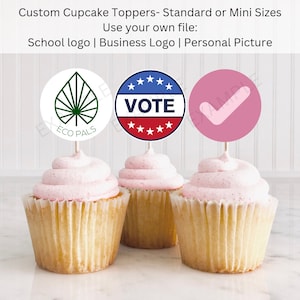 Custom Cupcake Toppers, Custom Image Cupcake Toppers, Artwork Cupcake ...