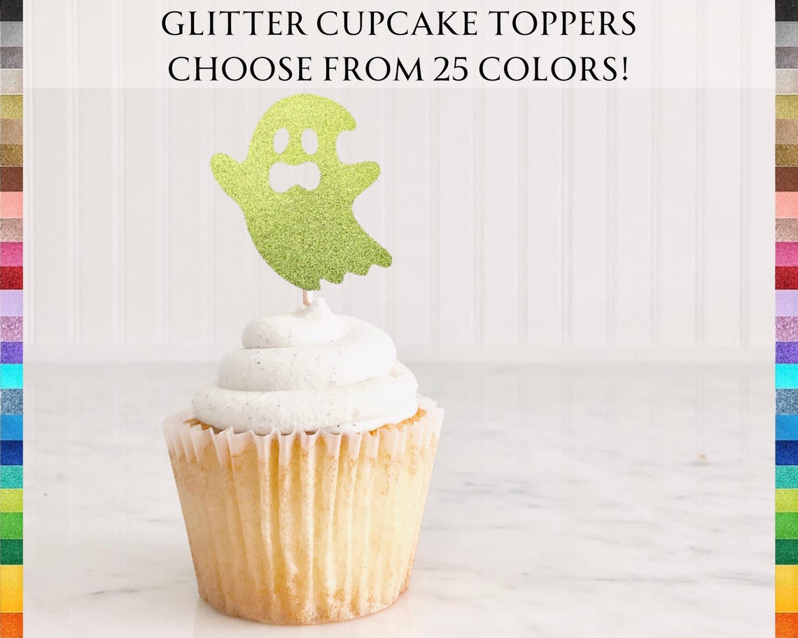 Ghost Cupcake Toppers, Halloween Party Decor, Little Boo Party Decor ...