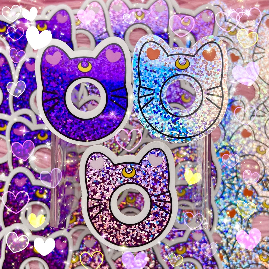Luna Glitter Doughnut Sticker - Etsy