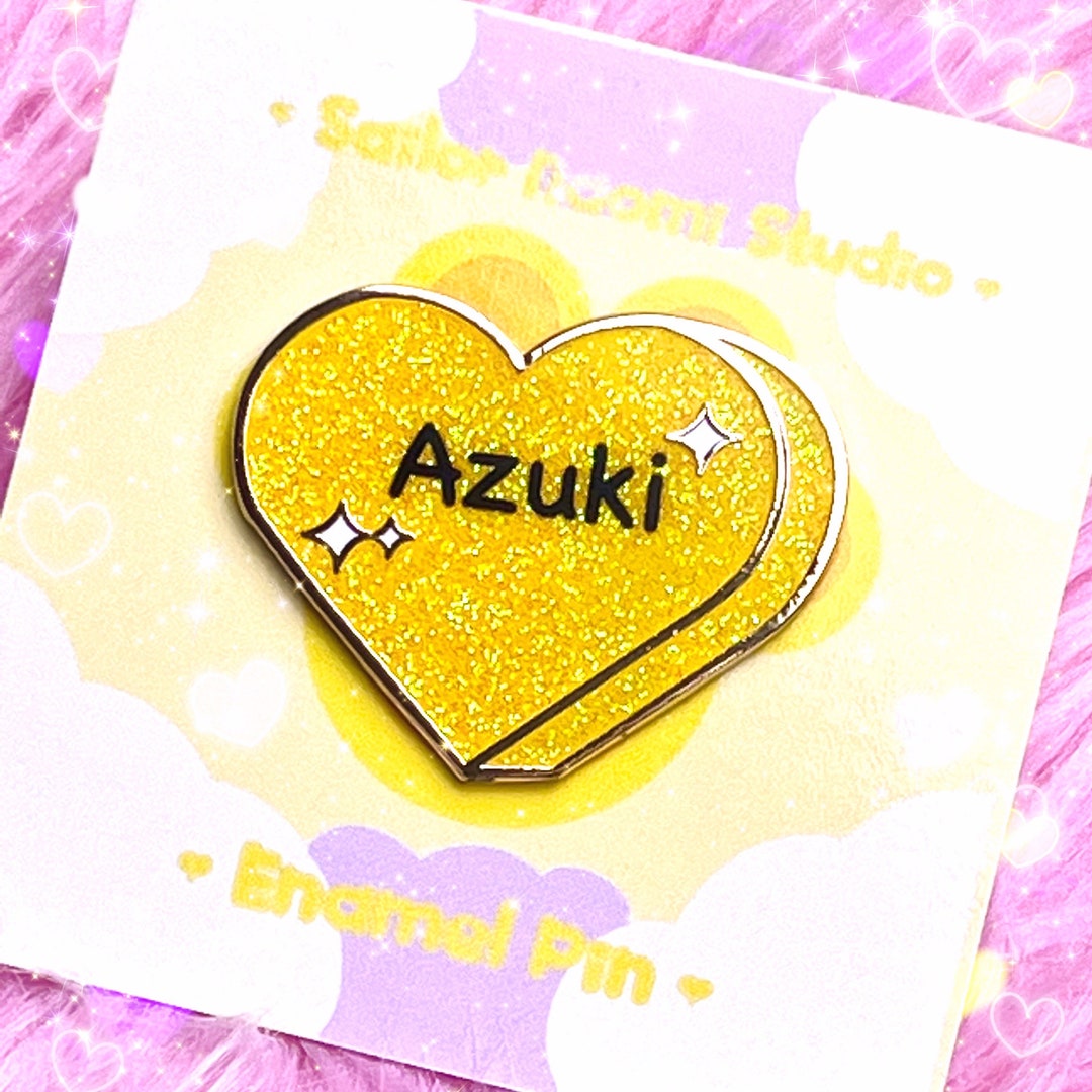 Nekopara Azuki Yellow Candy Heart Cosplay Gold Plated Hard Enamel Pin ...